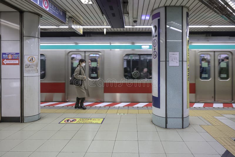 The Urban Subway Platform with Train in MotionDec 3 2024 Editorial ...