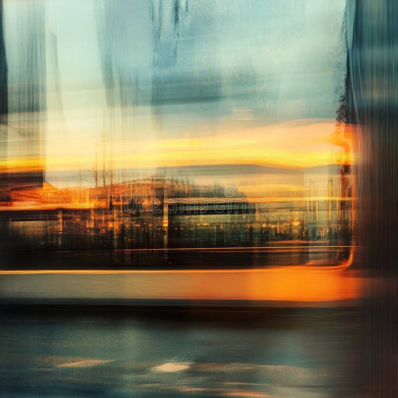 Urban Sunset Transit stock image. Image of abstract - 381937369