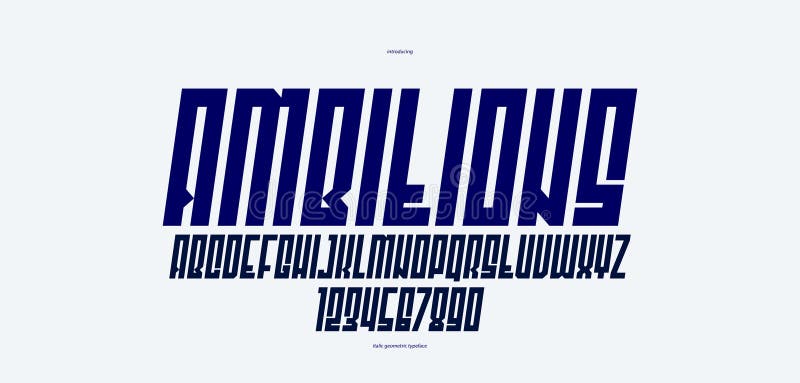 Urban Tall Massive Geometric Font for Logos and Emblems, Minimal Strong ...