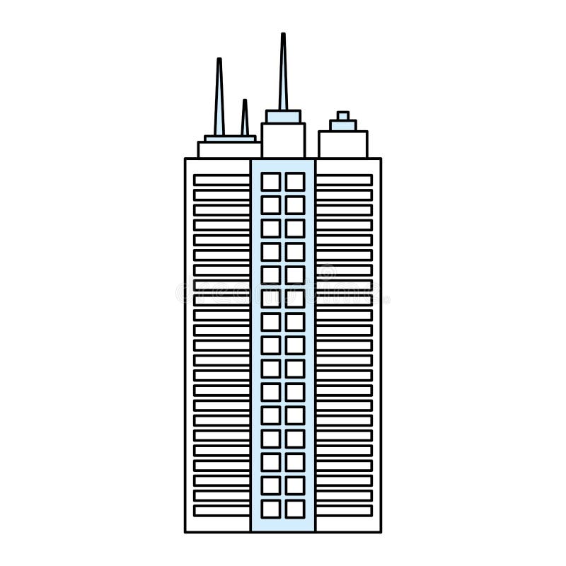 Urban tower building stock vector. Illustration of modern - 98274656