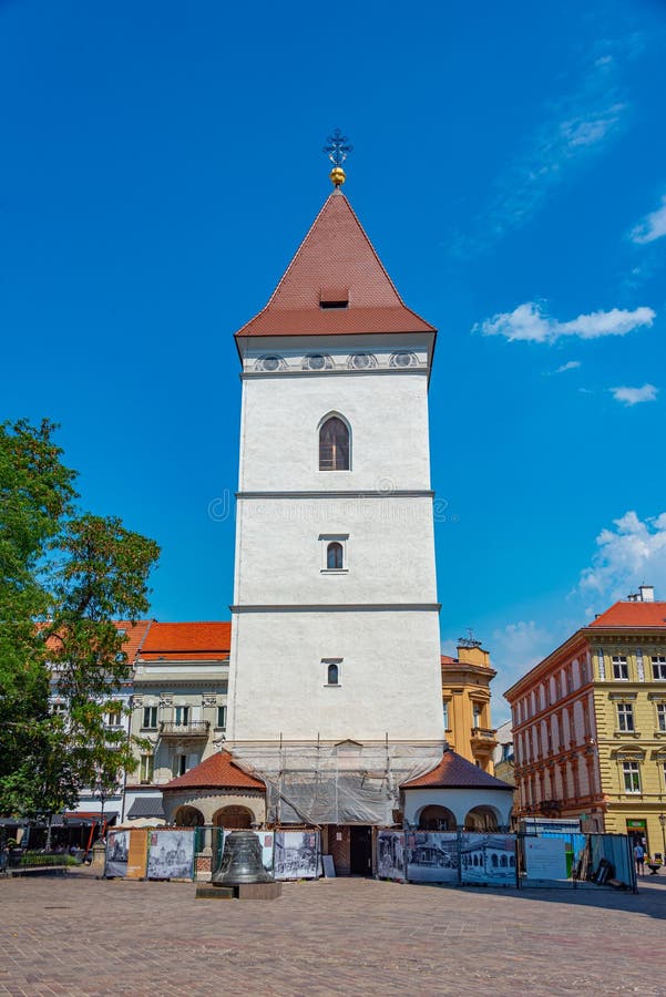 Urban Tower in the Old Town of Kosice, Slovakia Stock Image - Image of ...