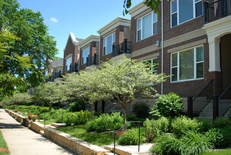 Urban town homes. stock photo. Image of residence, contemporary - 37244736