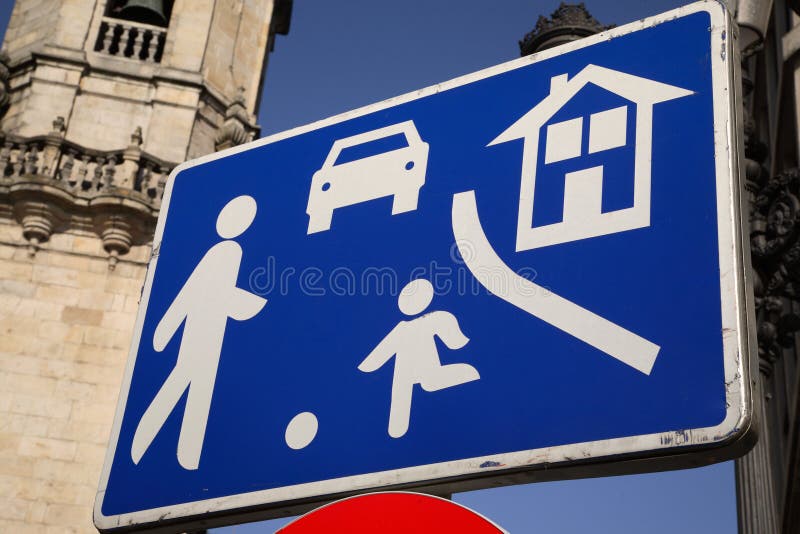 Urban Traffic Safty Sign stock image. Image of children - 12570573