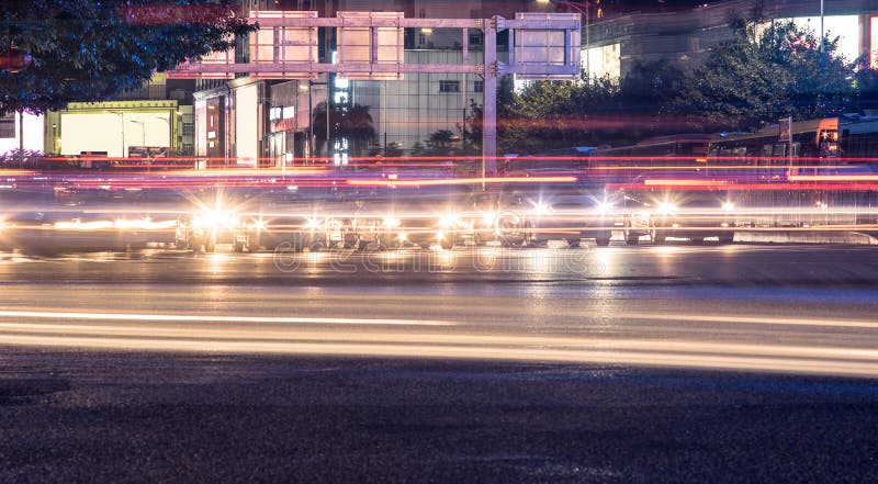 Urban traffic scene stock photo. Image of transportation - 64178842