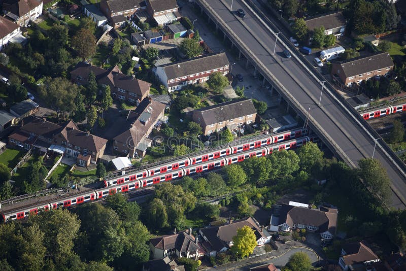 Urban train stock photo. Image of overground, crossing - 21522418