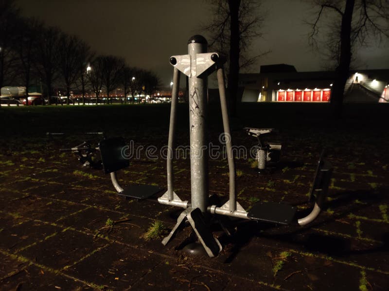 Urban Training Area at Night Editorial Stock Photo - Image of urban ...