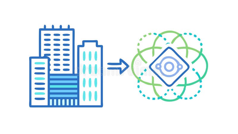 Urban Transformation Tech Icon, Smart City Evolution, Digital Planning ...