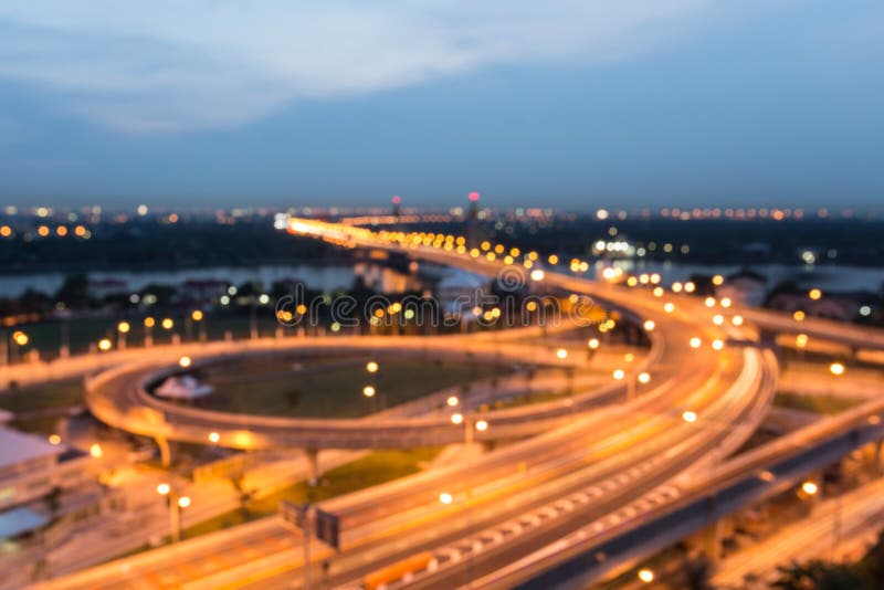 Urban Transportation. Traffic Trails on a Highway Stock Photo - Image ...