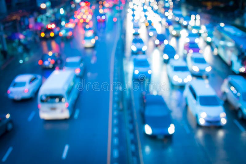 Urban Transportation. Traffic Trails on a Highway Stock Photo - Image ...