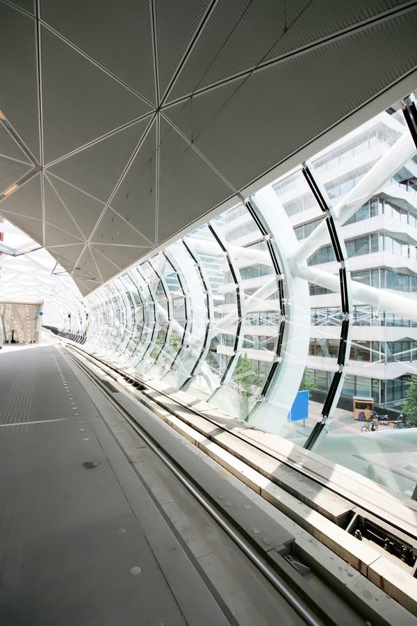 Tunnel between Two Buildings. Atlanta. Stock Photo - Image of plastic ...