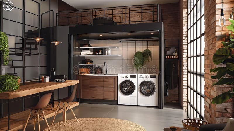 Urban Utility Room Ambiance Stock Illustration - Illustration of design ...