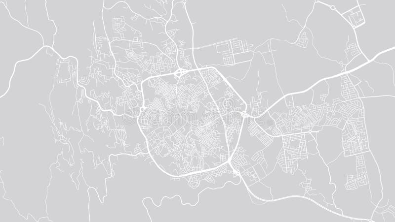 Urban Vector City Map of Abha, Saudi Arabia, Middle East Stock Vector ...