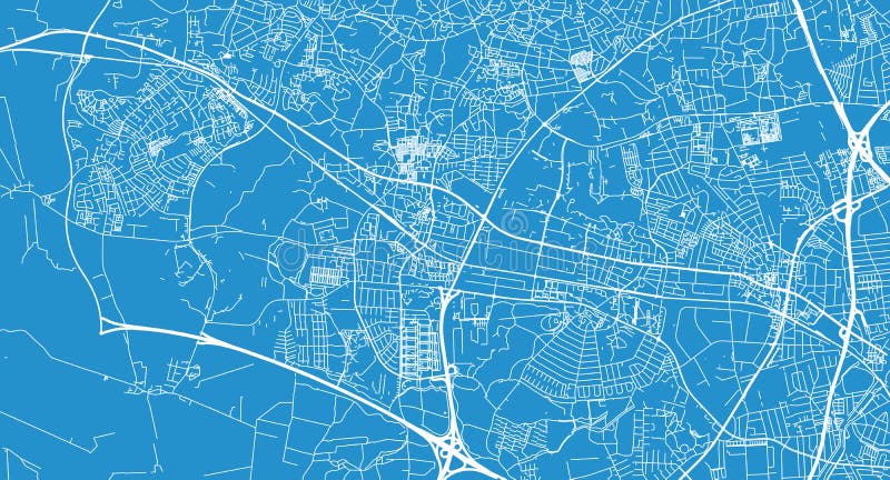Urban Vector City Map of Ballerup, Denmark Stock Vector - Illustration ...