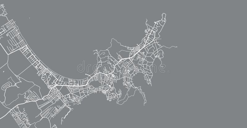Urban Vector City Map of Buzios, Brazil Stock Vector - Illustration of ...