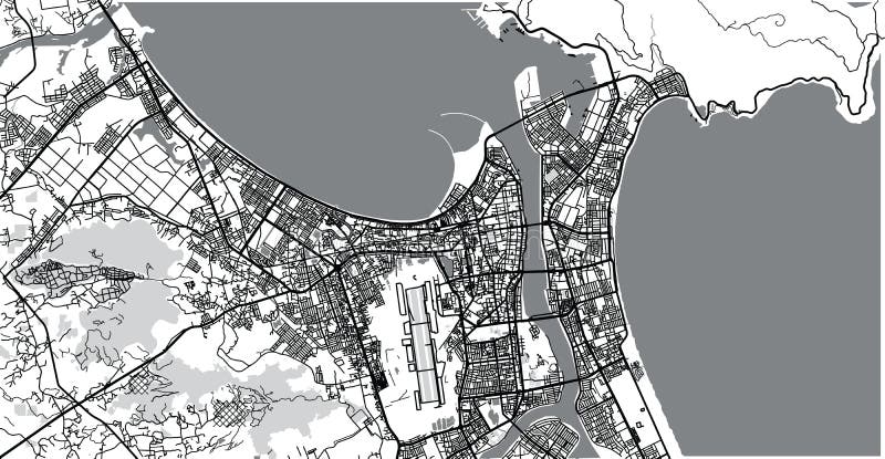 Urban Vector City Map of Da Nang, Vietnam Stock Vector - Illustration ...