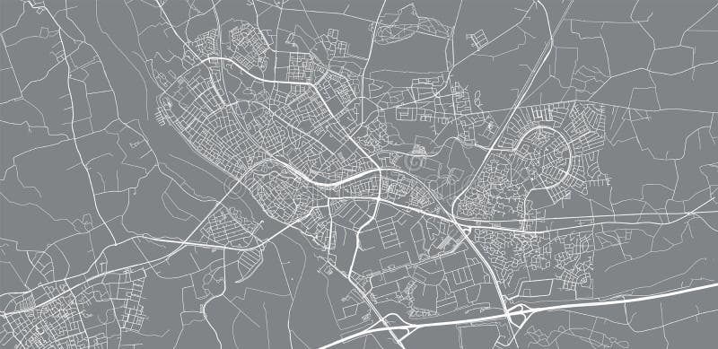 Urban Vector City Map of Deventer, the Netherlands Stock Vector ...