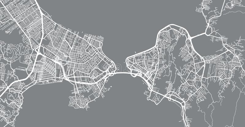 Urban Vector City Map of Florianopolis, Brazil Stock Vector ...