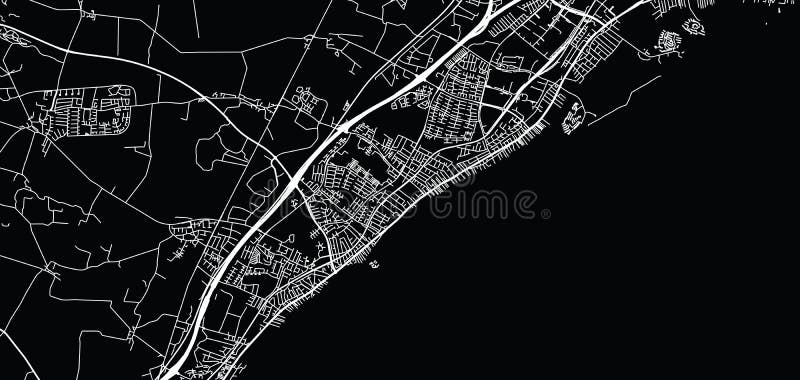 Urban Vector City Map of Greve, Denmark Stock Vector - Illustration of ...