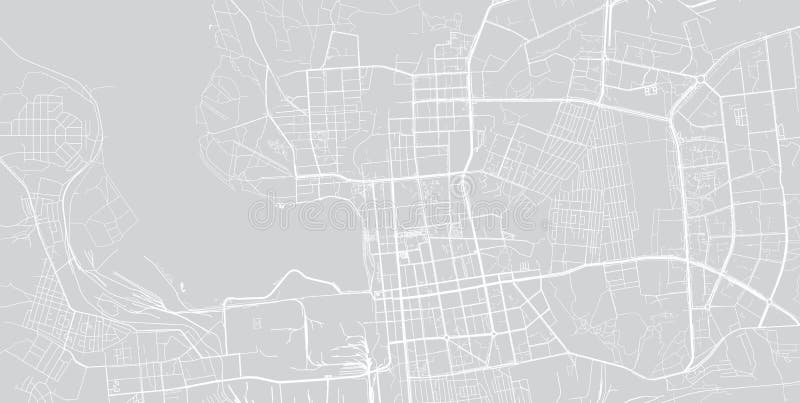 Urban Vector City Map of Izhevsk, Russia Stock Vector - Illustration of ...