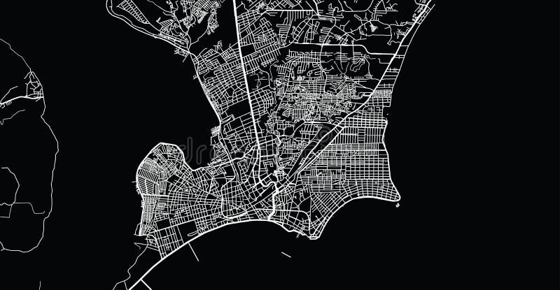Urban Vector City Map of Maceio, Brazil Stock Vector - Illustration of ...