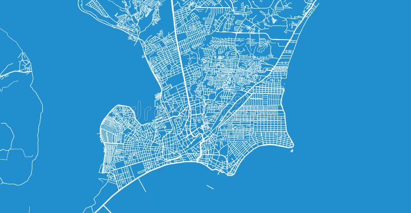 Urban Vector City Map of Maceio, Brazil Stock Vector - Illustration of ...