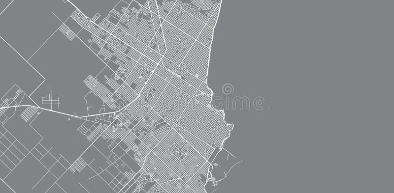 Urban Vector City Map of Mar Del Plata, Argentina Stock Vector ...