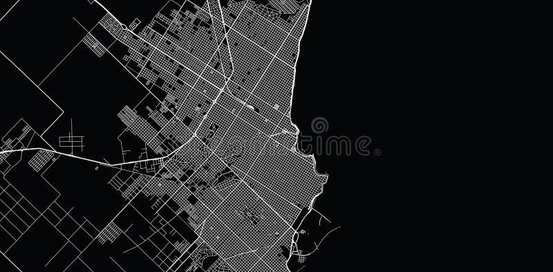 Urban Vector City Map of Mar Del Plata, Argentina Stock Vector ...
