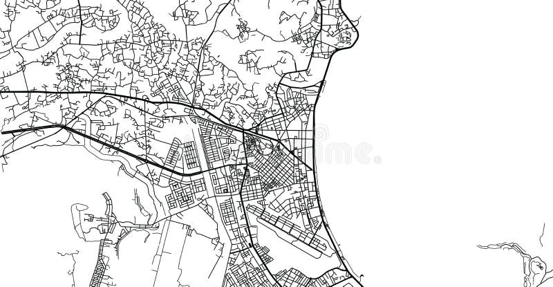 Urban Vector City Map of Nha Trang, Vietnam Stock Illustration ...