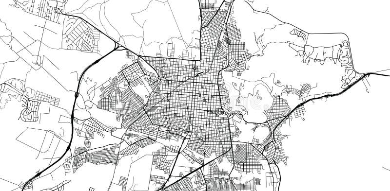 Urban Vector City Map of Salta, Argentina Stock Vector - Illustration ...