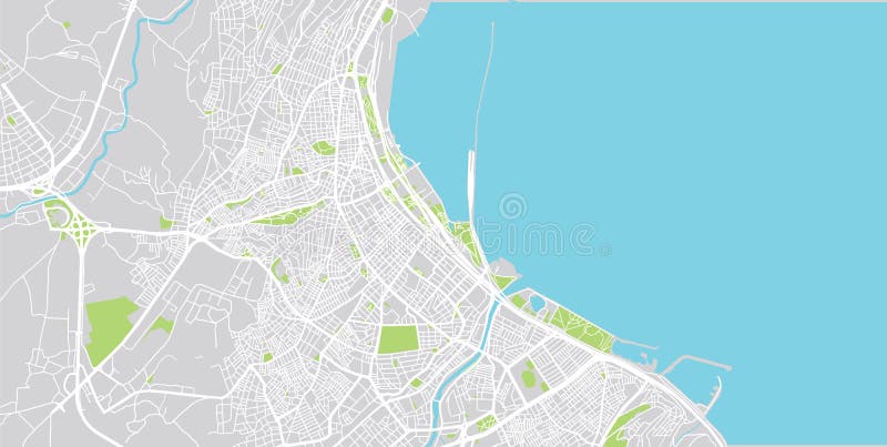 Urban Vector City Map of Samsun, Turkey Stock Vector - Illustration of ...