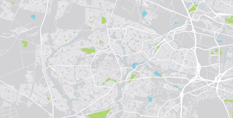 Urban Vector City Map of Soweto, South Africa. Stock Vector ...