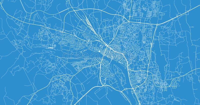 Urban Vector City Map of Umea, Sweden, Europe Stock Vector ...