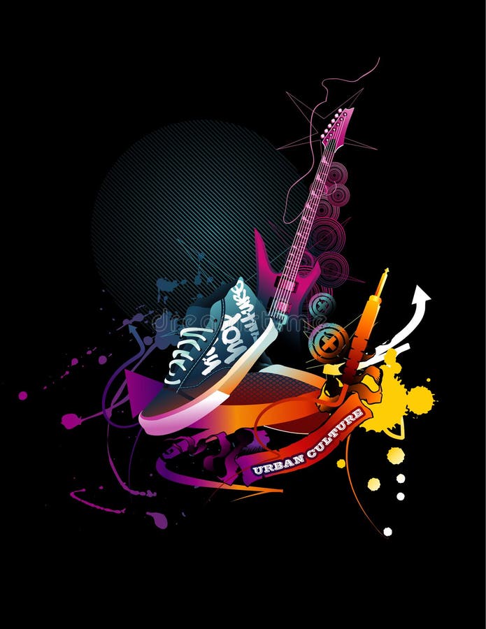 Four Grunge Music banners stock vector. Illustration of retro - 6165048