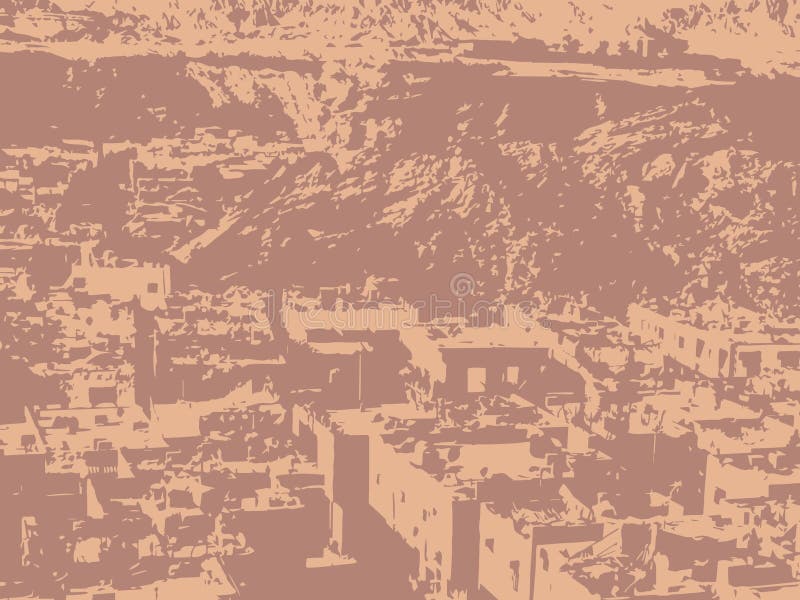 Urban Vector Texture Featuring a Cityscape with a Mountainous Backdrop ...