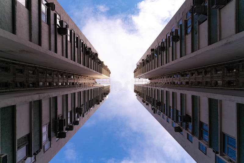 The Urban View of Apartment Building in Hong Kong Stock Image - Image ...