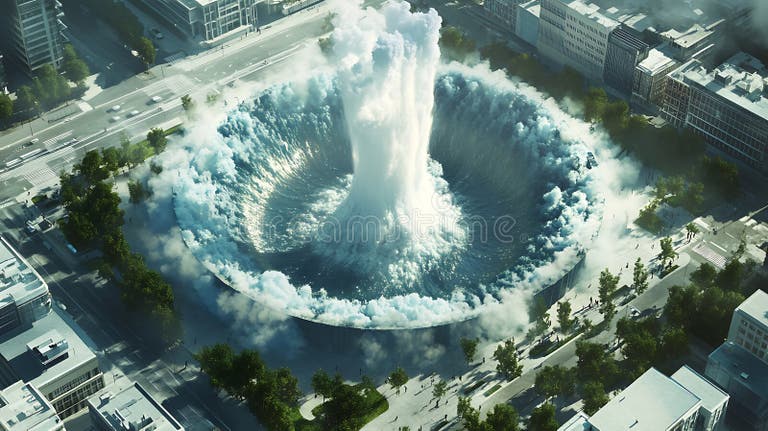 Urban Vortex Visual Concept Stock Illustration - Illustration of visualization, impact: 390404735
