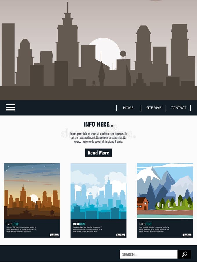 Urban website template stock vector. Illustration of portfolio - 111025120