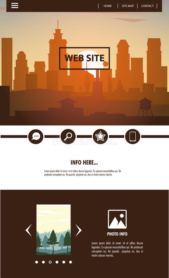 Urban website template stock vector. Illustration of sign - 111025255