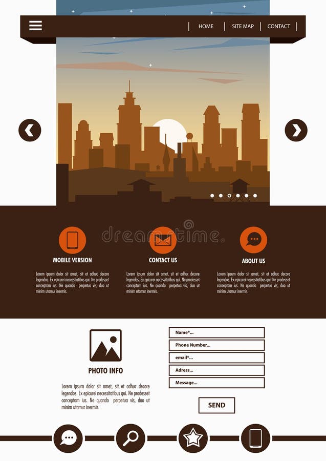 Urban website template stock vector. Illustration of page - 111024950
