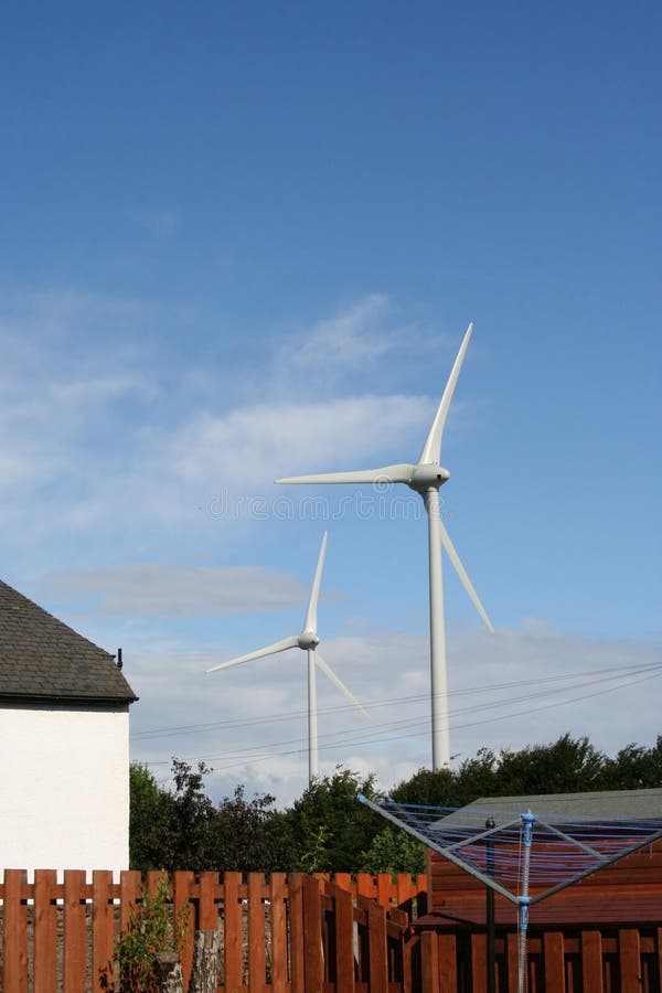 Urban wind turbine stock image. Image of generator, conservation - 14060621