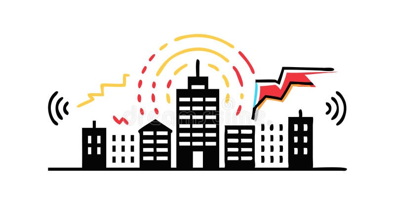 Urban Wireless Network, Smart City Connectivity, and Digital Infrastructure, Vector Design ...