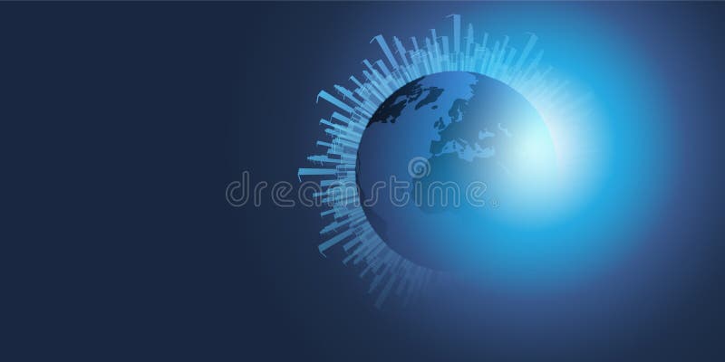 Urbanization and Globalization Concept Design Stock Vector ...