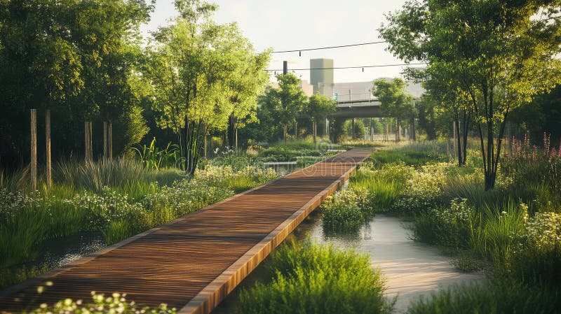 Urbanization Green Infrastructure Stock Photo - Image of filtration ...