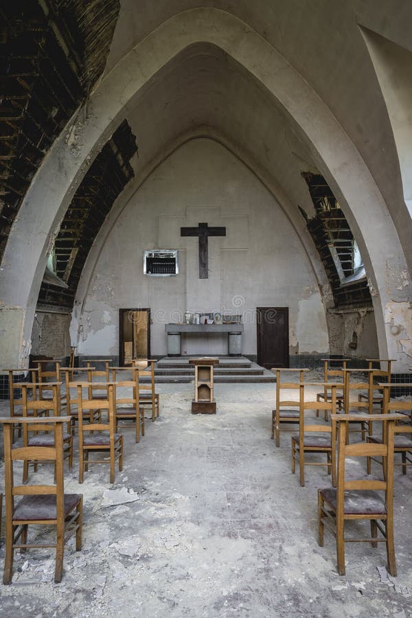 Urbex, Abandoned Old Church Somewhere in Belgium. Stock Photo - Image ...