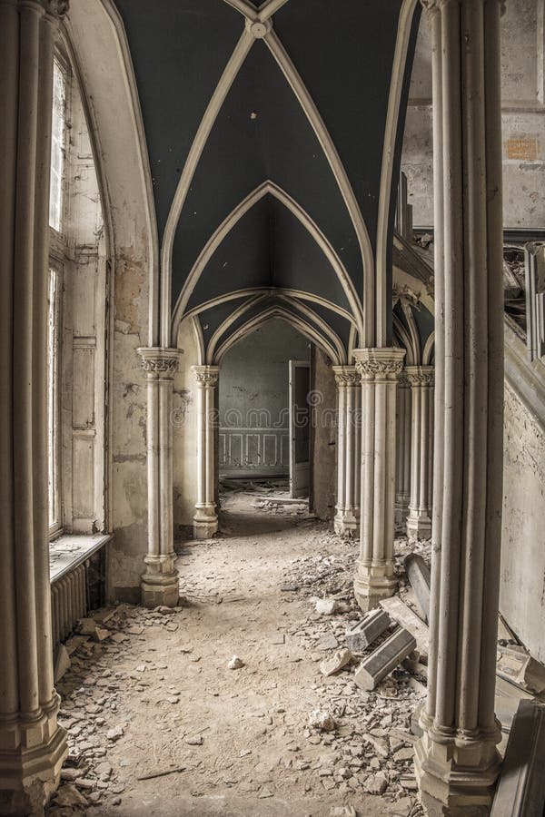 Urbex Castle stock image. Image of urbex, staircase, abandon - 50578455
