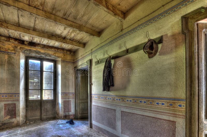 Urbex. Corridor of an Abandoned House, Hdr Editorial Stock Photo ...