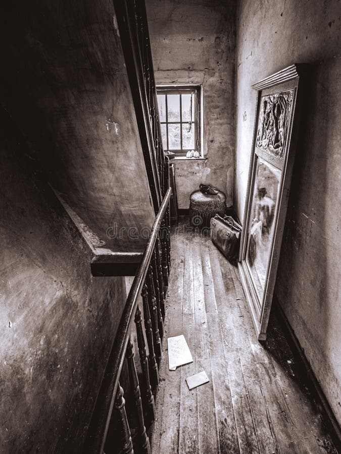 Urbex, an Old Abandoned House in Belgium. Stock Image - Image of ...
