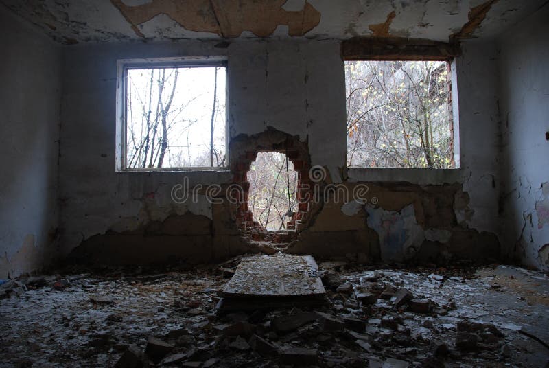 Inside Abandoned Decay Building Stock Image - Image of desolated ...
