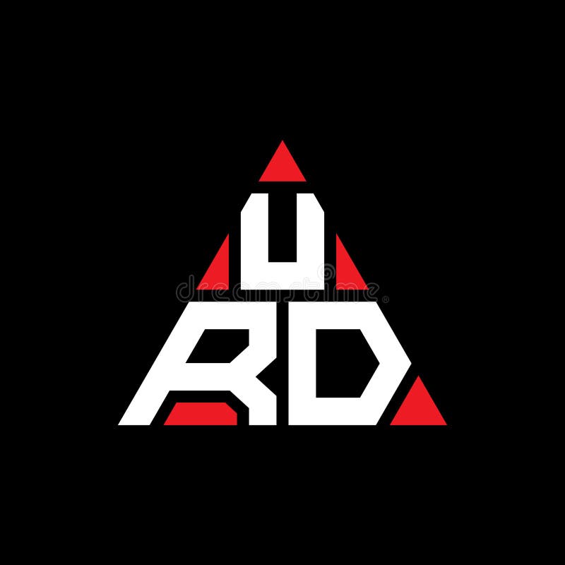 URD Triangle Letter Logo Design with Triangle Shape. URD Triangle Logo ...