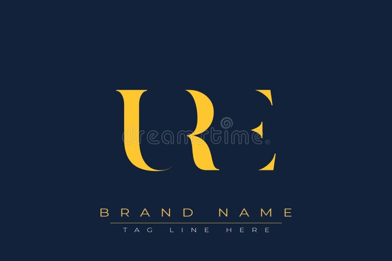 URE Abstract Letter Logo Design Stock Vector - Illustration of logotype ...
